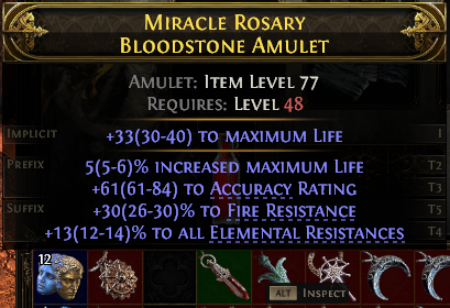 Cheap POE 2 Items Early Access SC Miracle Rosary Bloodstone Amulet, Buy ...