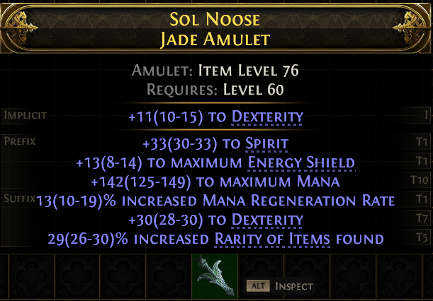 Cheap POE 2 Items Early Access SC SOL NOOSE JADE AMULET, Buy POE 2 ...