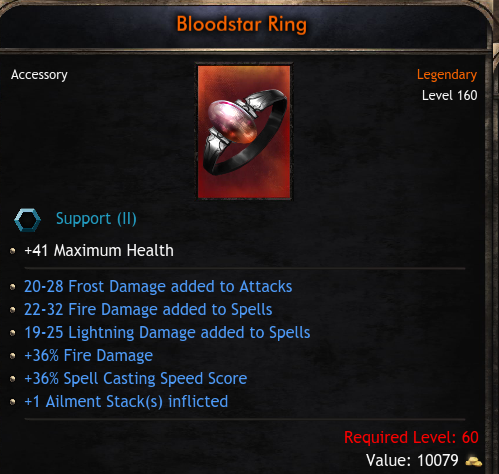 Cheap Legendary Items Global End Game - Bloodstar Ring - (Wolcen) ID01 ...