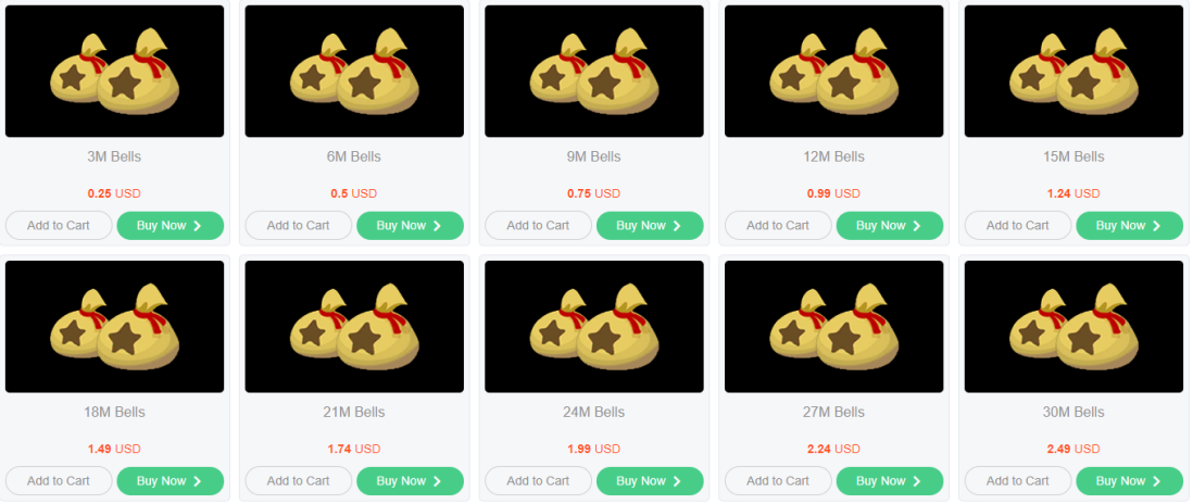 The Best Place to Buy Animal Crossing New Horizons Bells for Sale