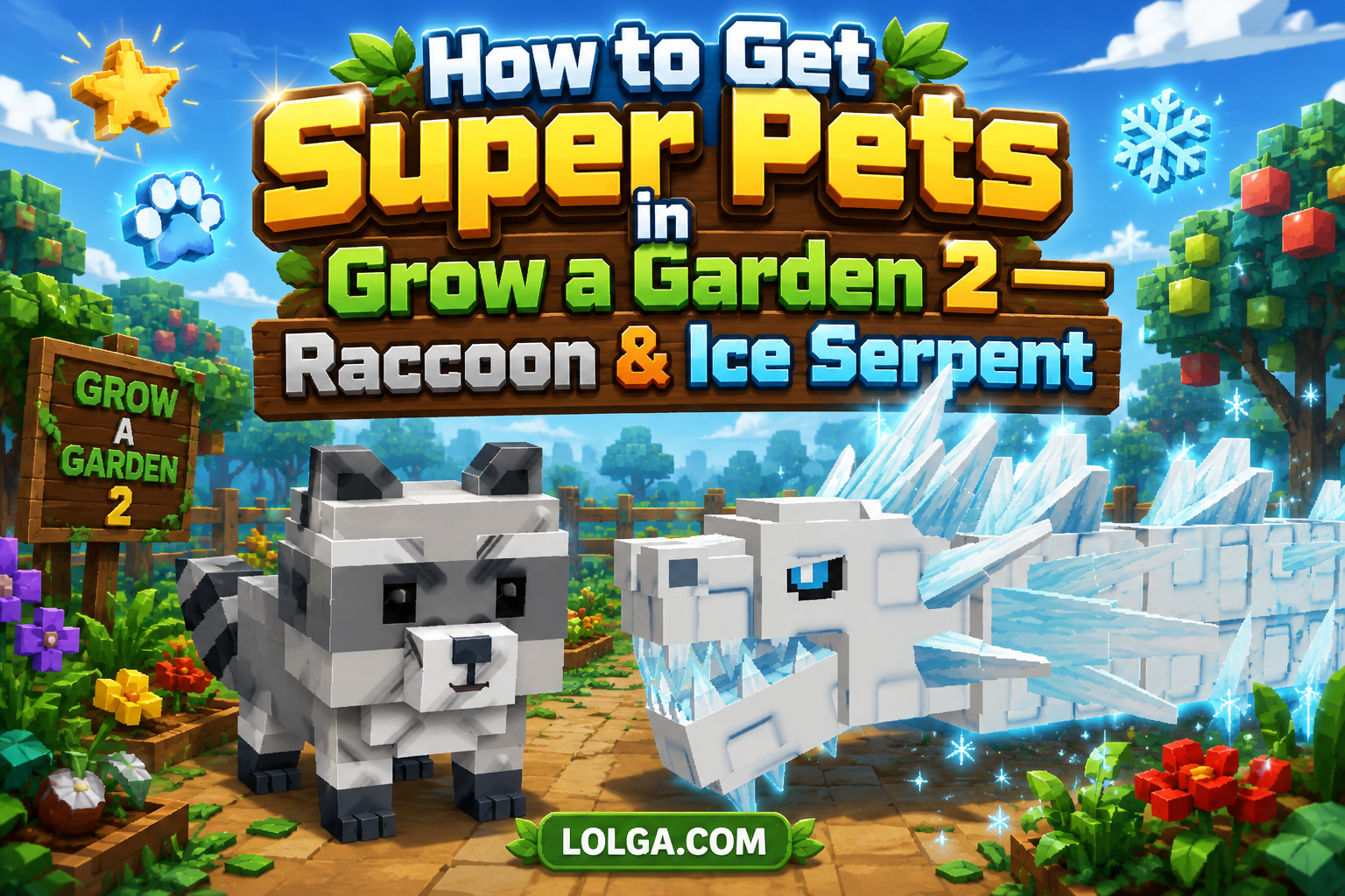 How to Get Super Pets in Grow a Garden 2 — Raccoon & Ice Serpent