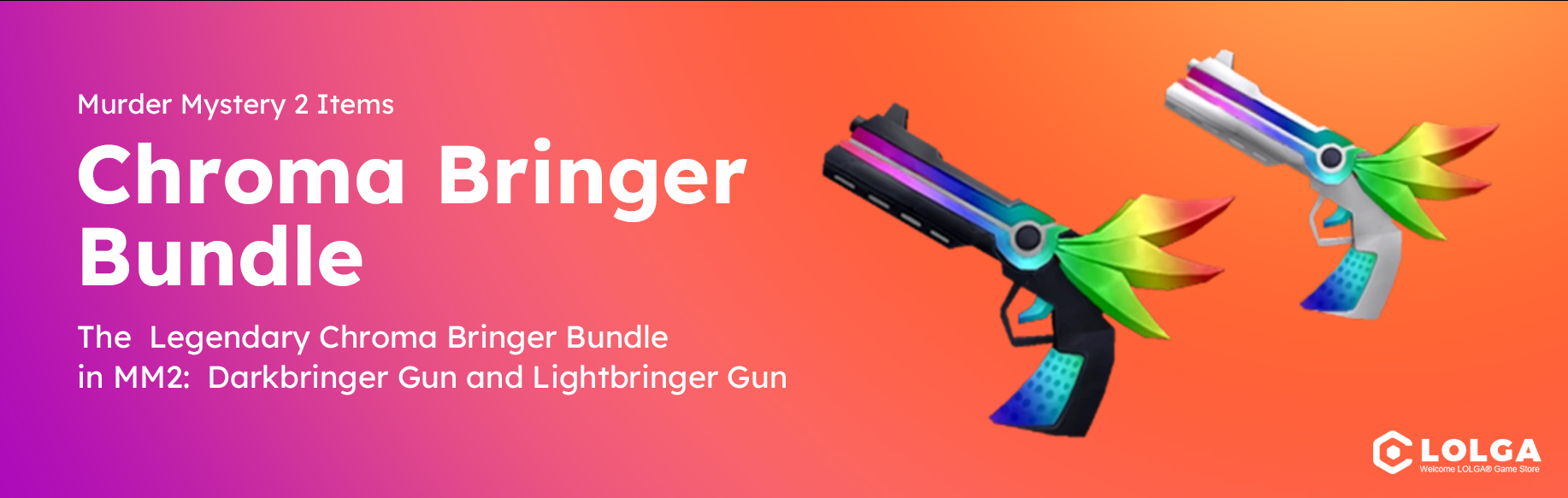 The Legendary Chroma Bringer Bundle in MM2: Darkbringer Gun and Lightbringer Gun