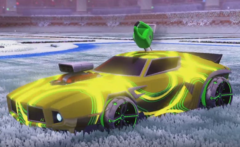 Rocket League Dominus GT Design With Saffron Percussion & Forest Green ...