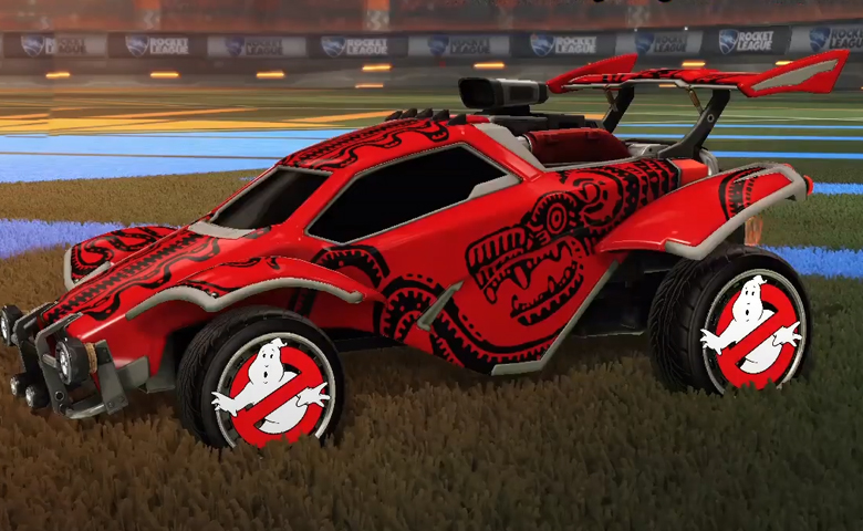 Rocket League Grey Octane Design With Quetzalcoatl & Ghostbusters