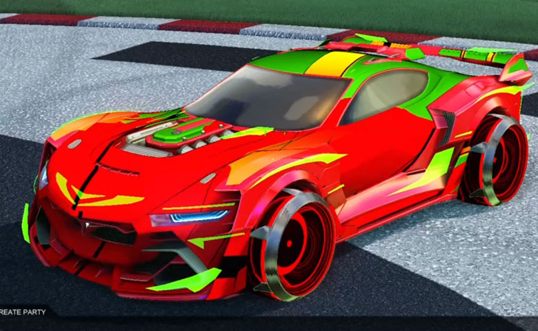 Rocket League Crimson Tyranno GXT Design With Crimson Exalter & Crimson ...