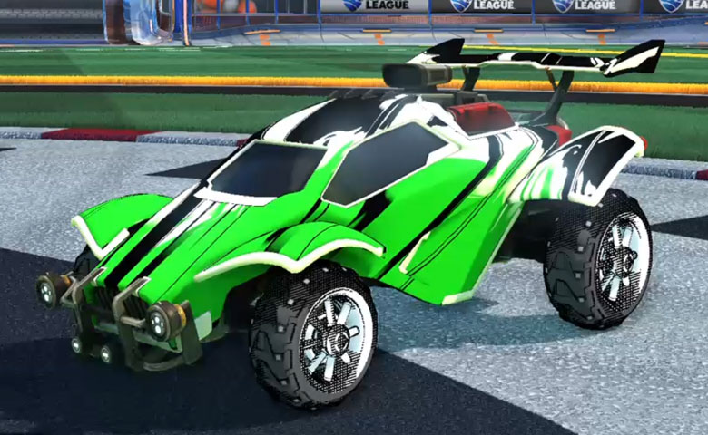 Rocket League Titanium White Octane Design With Titanium White Exalter & Titanium White Traction ...