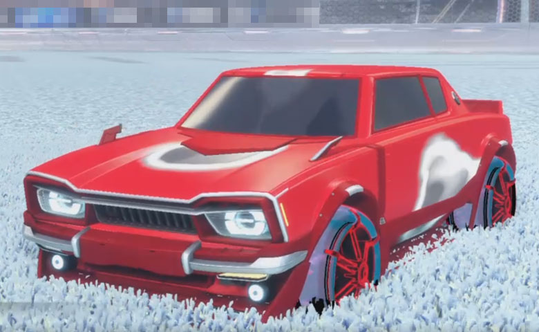 Rocket League Crimson Dingo Design With Meteoroid & Crimson Jak'd: Obverse
