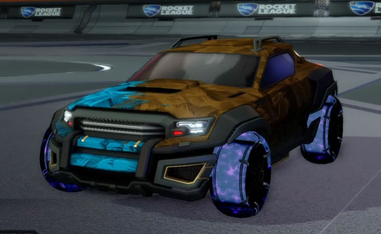 Rocket League Jackal Design With Stride Tide & Black Jak'd: Obverse