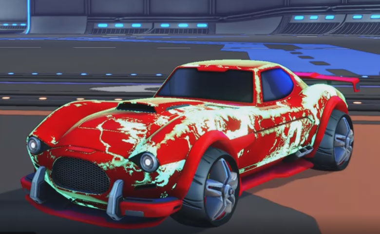 Rocket League Crimson Mamba Design With Fire God & E-Zeke