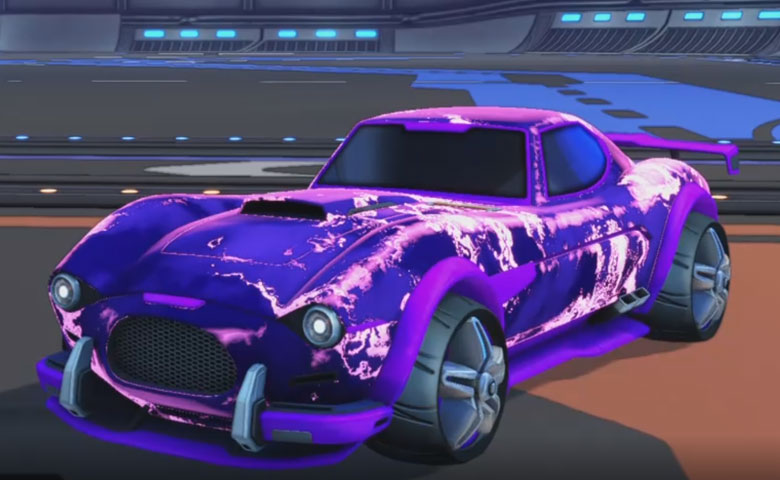 Rocket League Purple Mamba Design With Fire God & Purple E-Zeke